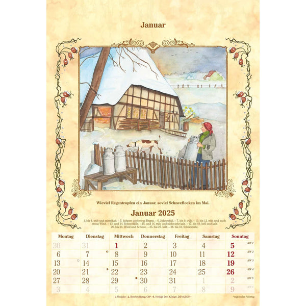 Bauernkalender 2025 - Wandkalender 2025