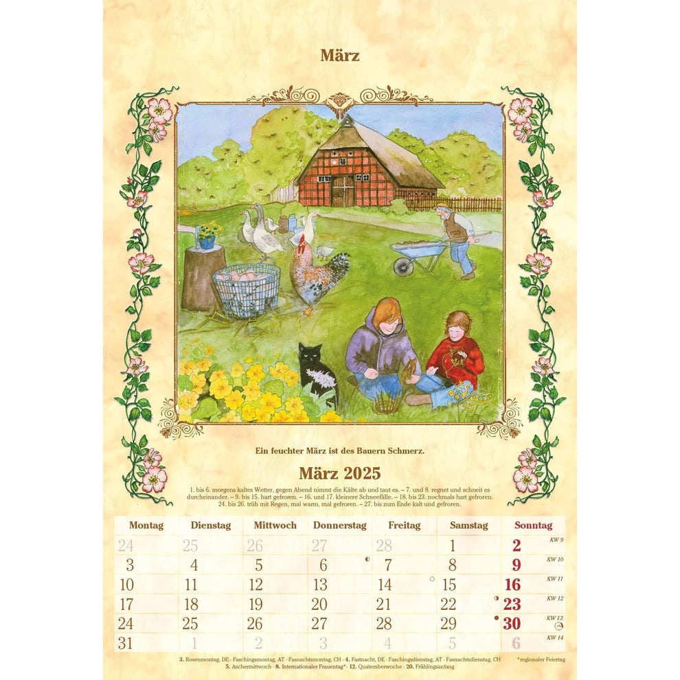 Bauernkalender 2025 - Wandkalender 2025