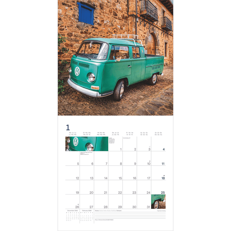 Entdecke den VW Kalender 2026 - Volkswagen Käfer & Bulli Kalender ...